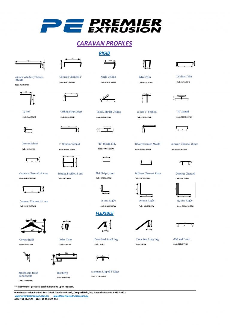 Caravan Profiles - Premier Extrusion