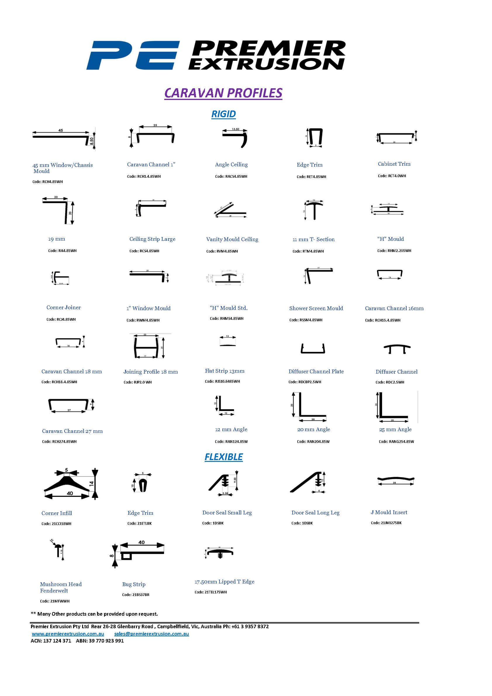 Caravan Profiles - Premier Extrusion